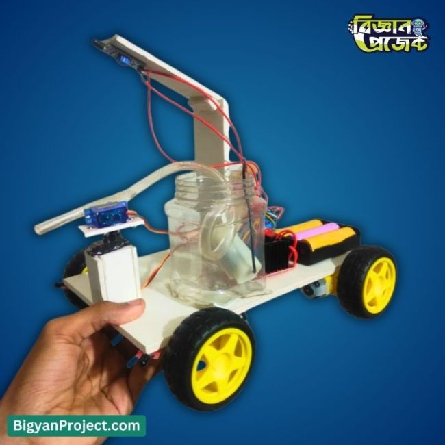 Smart Firefighting Robot with Flame Sensor & Water Pump