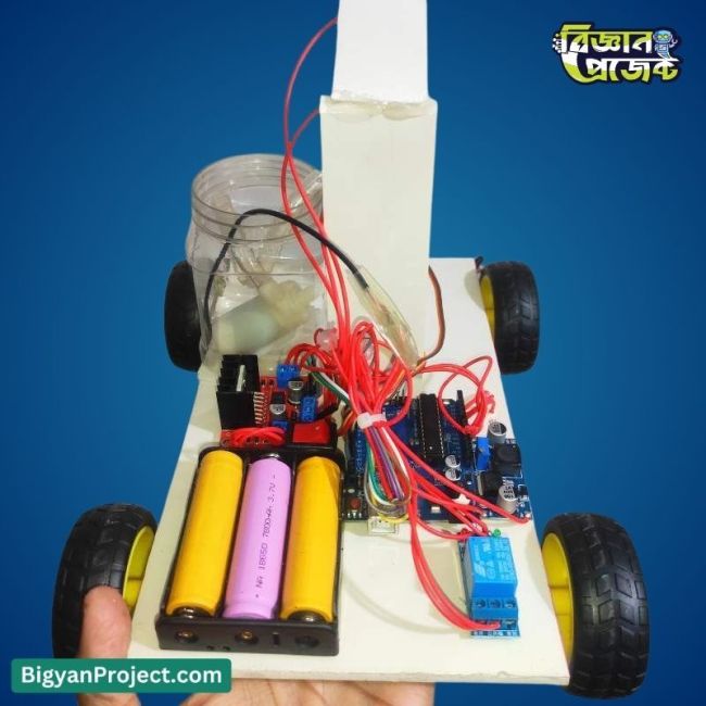 Smart Firefighting Robot with Flame Sensor & Water Pump